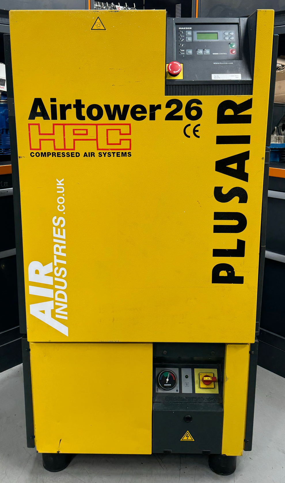 Kaeser Airtower 26 Rotary Screw Compressor + Dryer (90CFM, 8Bar, 15kW ...