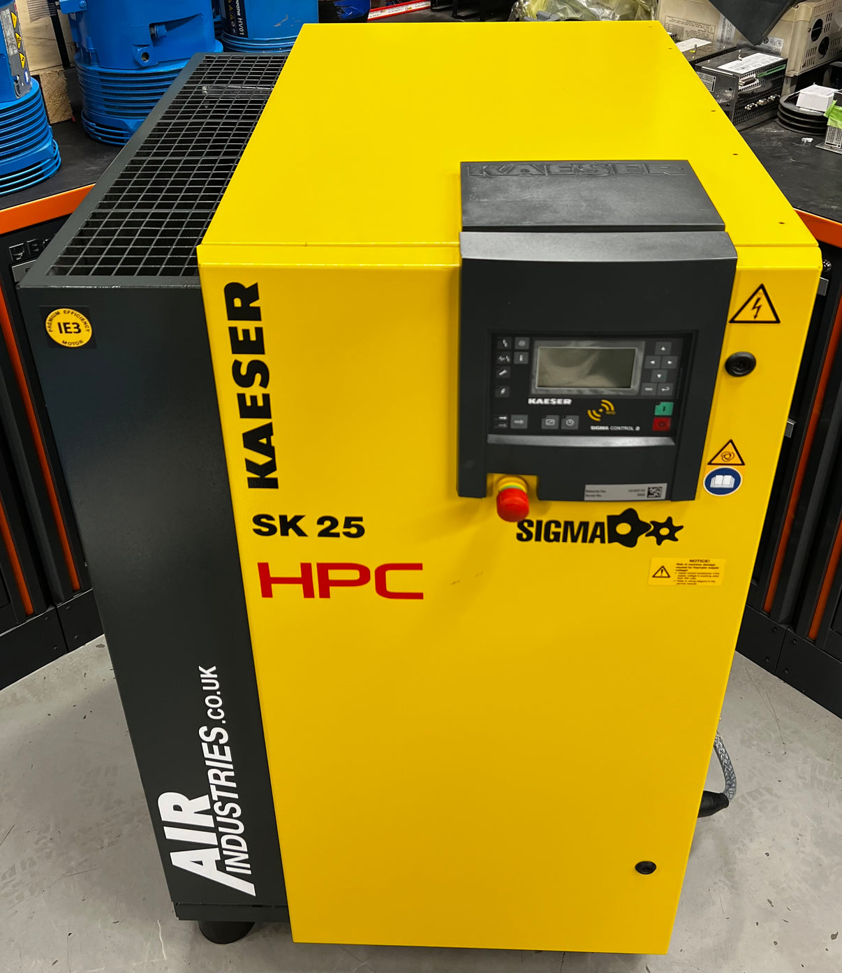 HPC / Kaeser SK25 Rotary Screw Compressor (15Kw, 20HP, 88.28CFM, 8Bar ...