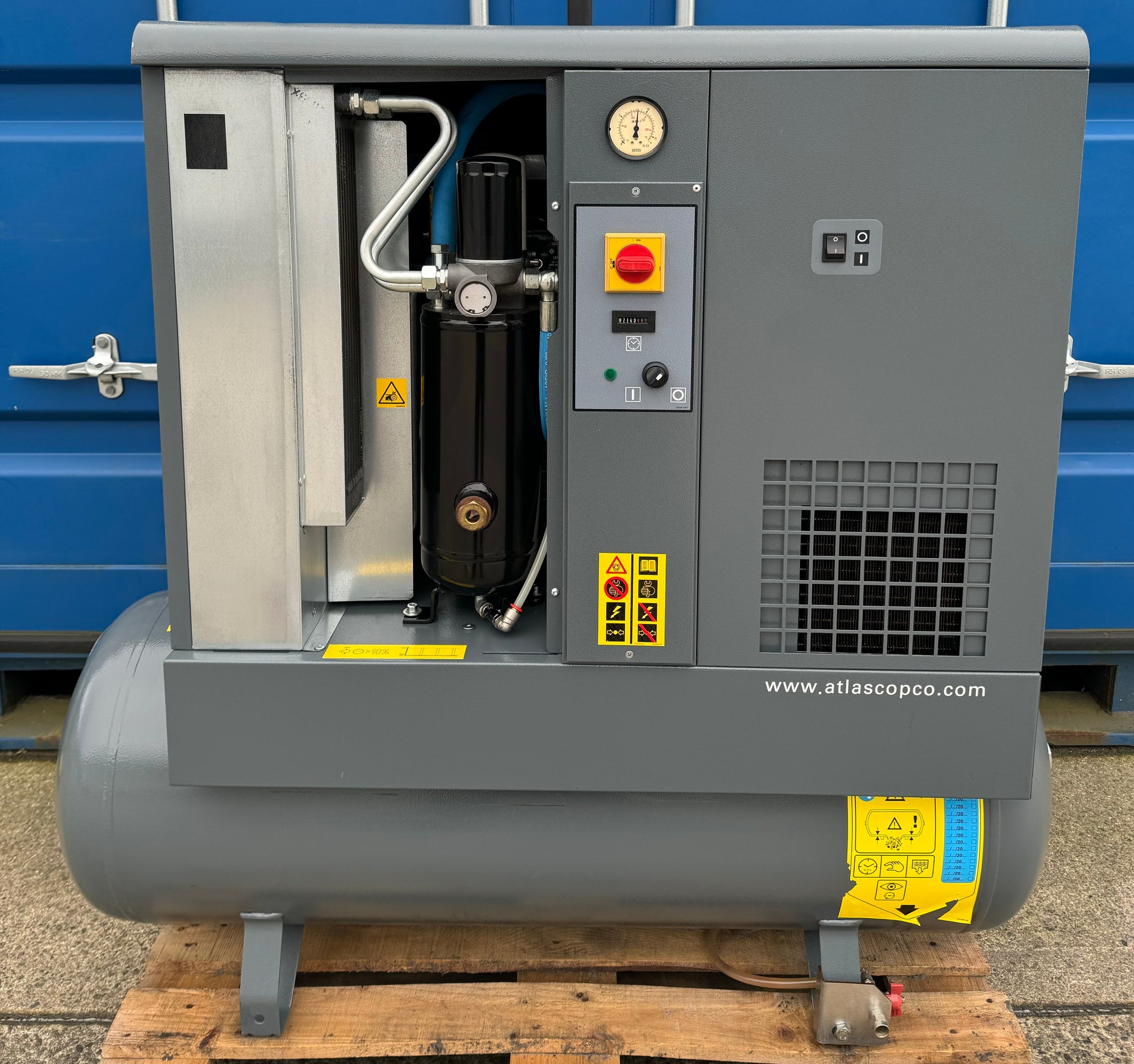 Atlas Copco GX5FF Receiver Mounted Rotary Screw Compressor With Dryer ...
