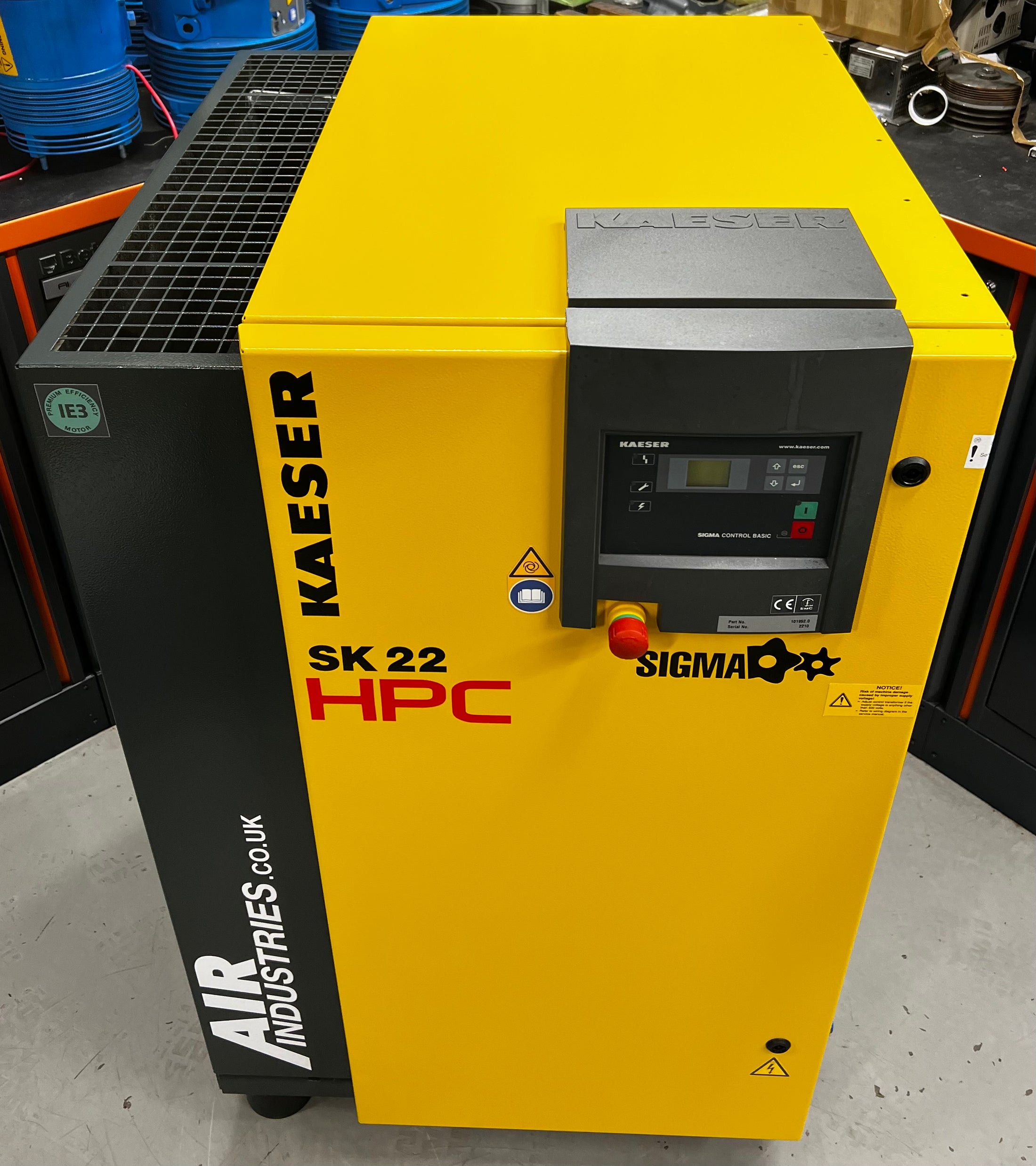 HPC / Kaeser SK22 Rotary Screw Compressor (11Kw, 15HP, 70CFM, 8Bar ...