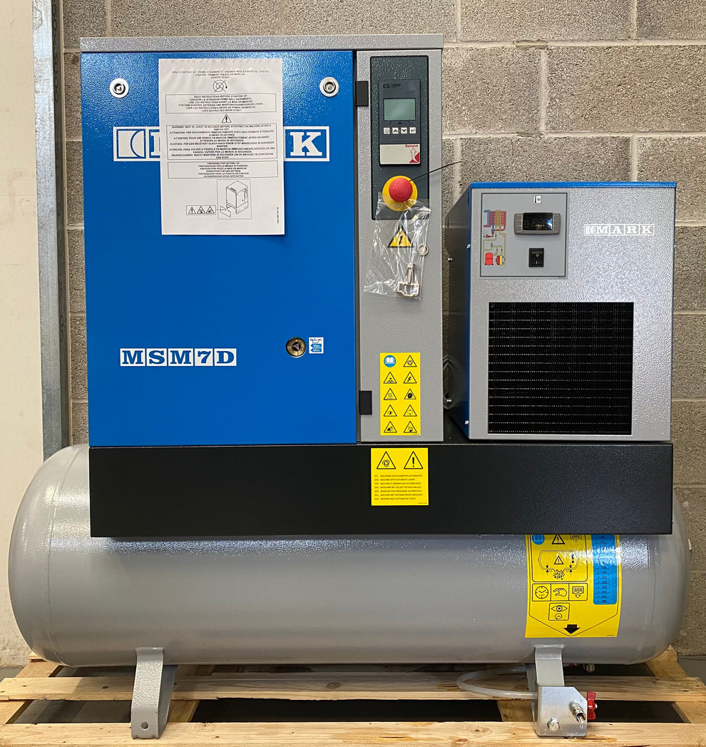 MARK MSM7D Receiver Mounted Rotary Screw Compressor With Dryer (34.7 C ...