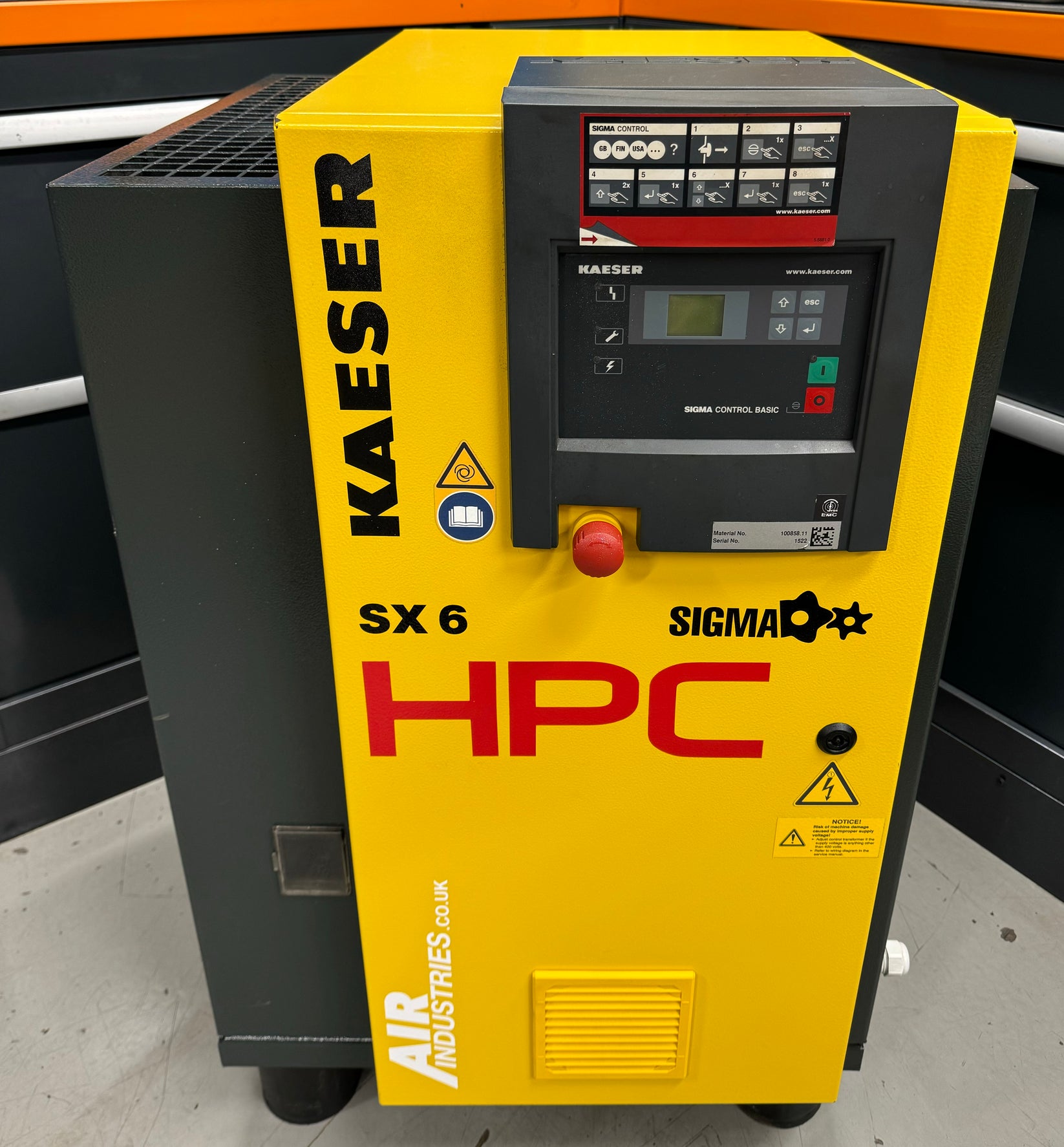 HPC / Kaeser SX6 Rotary Screw Compressor (4.0Kw, 17CFM, 11Bar, 159psi ...