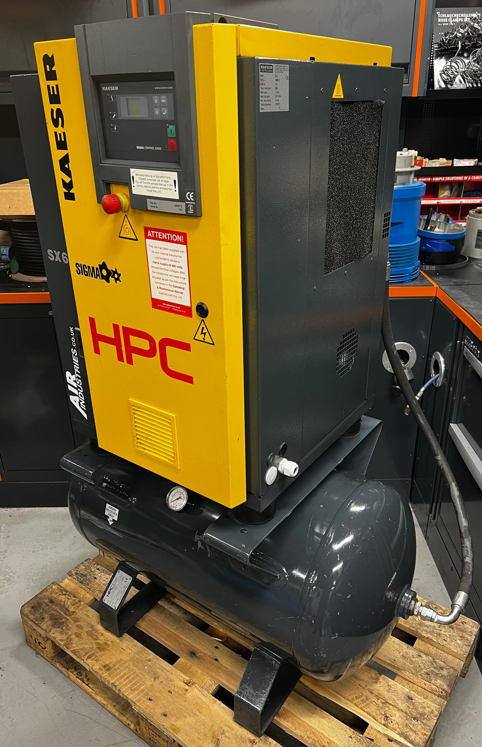 HPC / Kaeser SX6 Receiver Mounted Rotary Screw Compressor (4.0kW, 5.5H ...