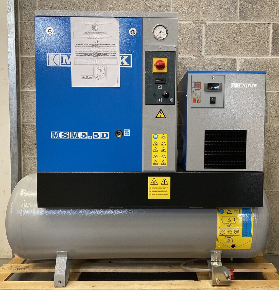 MARK MSM5.5 Receiver Mounted Rotary Screw Compressor With Dryer (27.5 ...