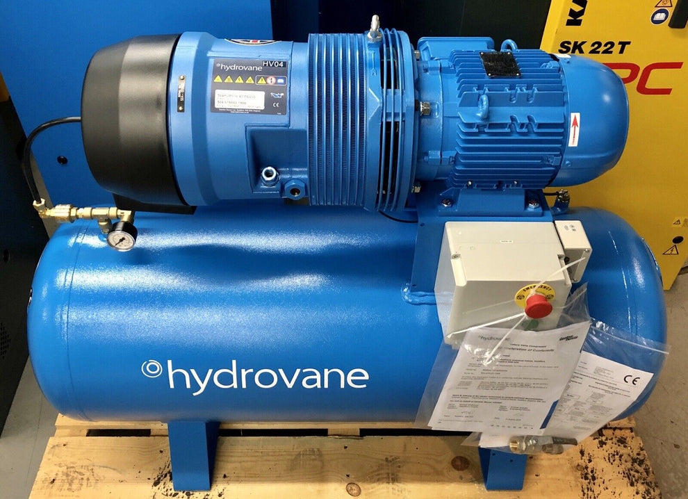 Hydrovane HV04 Receiver Mounted Rotary Vane Compressor (20.1CFM, 4.0Kw ...